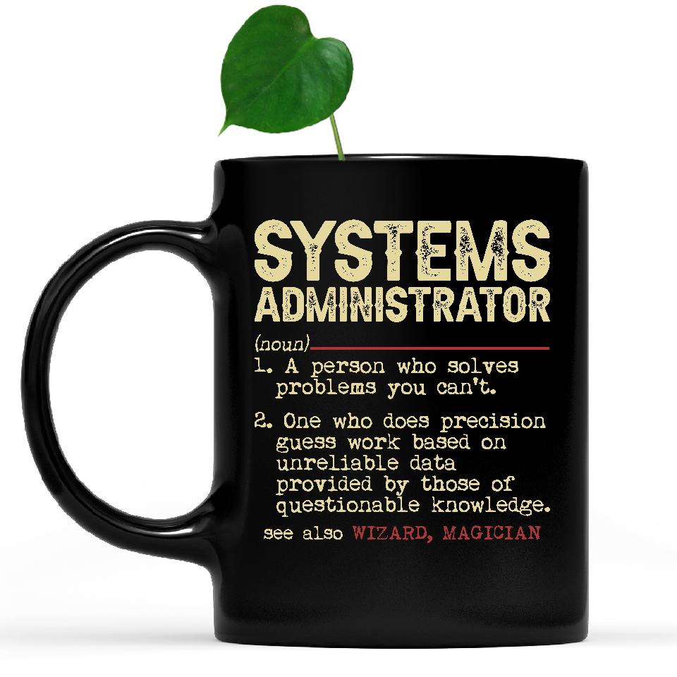 Vintage Systems Administrator Definition Mug, Christmas Coworker Gift ...